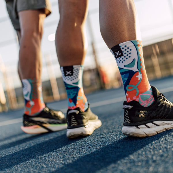 Blocks Pink Padel Crew Socks – Sox South Africa